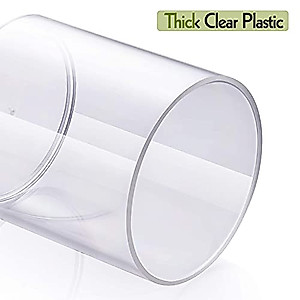 2 Pack Dustproof Storage Box for Cotton Ball, Cotton Swab, Cotton Round Pads, Floss - 10 Oz Clear Plastic Apothecary Jar Set for Bathroom Canister Storage Organization, Vanity Makeup Organizer