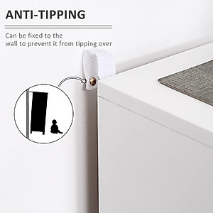 HOMCOM Sideboard Buffet Cabinet, Kitchen Storage Cabinet with Double Door Cupboards, Adjustable Shelf and Steel Legs, Gray