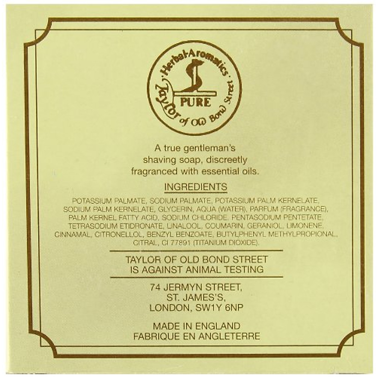 Taylor of Old Bond Street Sandalwood Hard Shaving Soap Refill, 3.5-Ounce, (01051)