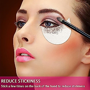 TailaiMei 300 Pcs Eyeshadow Shields, Eyeshadow Stencil for Prevent Makeup Residue, Lint Free Gel Pad for Eyeliner, Eyelash Extensions and Lip Makeup
