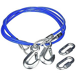 Roadmaster 645 Safety Cable 8,000 Pound Capacity Single Hook 64 Inch Straight Cable - One Pair