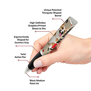 ANINKABOVE I Love My Dog Ballpoint Pen (1 Pen, 3-Sided) Dog Birthday Cute Pens, Fun Pens Dog Lovers Gifts For Women & Dog Dad Cool Pens, Dog Mom Gifts - Cute School Supplies Dog Pens (Corgi Gift)