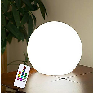 Solar Ball Light Outdoor Decorative-8 inch Outdoor Waterproof Powered Ball Lights with Remote Control, 10 Modes Rgbw Color Changing Decor for Garden Poolside Backyard Pathway