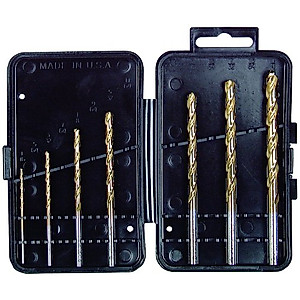 Vermont American 12383 7 Piece 1/16-Inch to 1/4-Inch Titanium Twist Drill Bit Assortment in Plastic Case