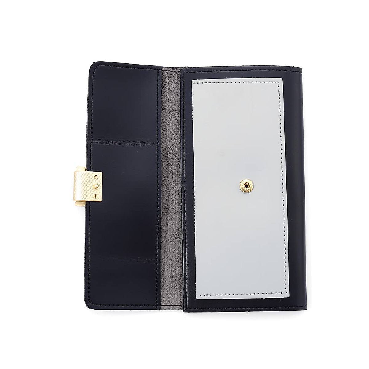 Yokawe Long PU Leather Walllet Black RFID Blocking Bifold Trifold Multi Card Organizer Wallet for Women and Girls