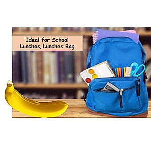 Banana Keeper On The Go Outdoor Travel Case BPA-Free Fruit Protector Saver Portable Banana Holder for Lunch Boxes Cute Carrier Storage Box 2 Pack Yellow (Banana Keeper)