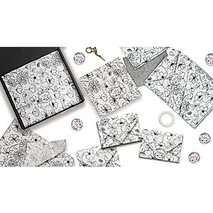 Black and White Floral Printed Tissue Paper - Decorative Tissue for Decoupage - Spring Tissue Paper | 24 Sheets 20" x"30"