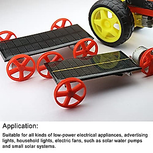 MECCANIXITY Mini Solar Panel Cell 2V 150mA 0.3W 60mm x 60mm for DIY Electric Power Project Pack of 5