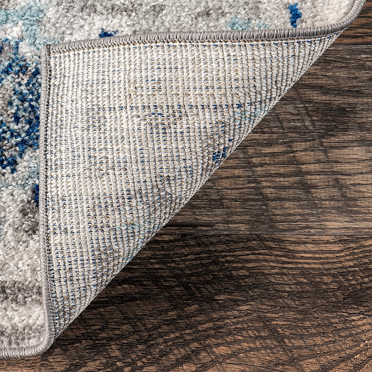 nuLOOM Kiyoko Vintage Floral Area Rug, 7x9, Blue