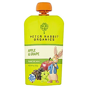Peter Rabbit Organics Puree Fruit Apple Grape, 4 oz