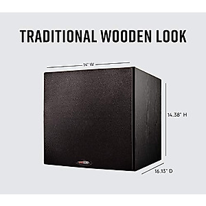 Polk Audio PSW108 10" Powered Subwoofer | 100W Peak Power | Explosive Performance for Movies & Music | Black