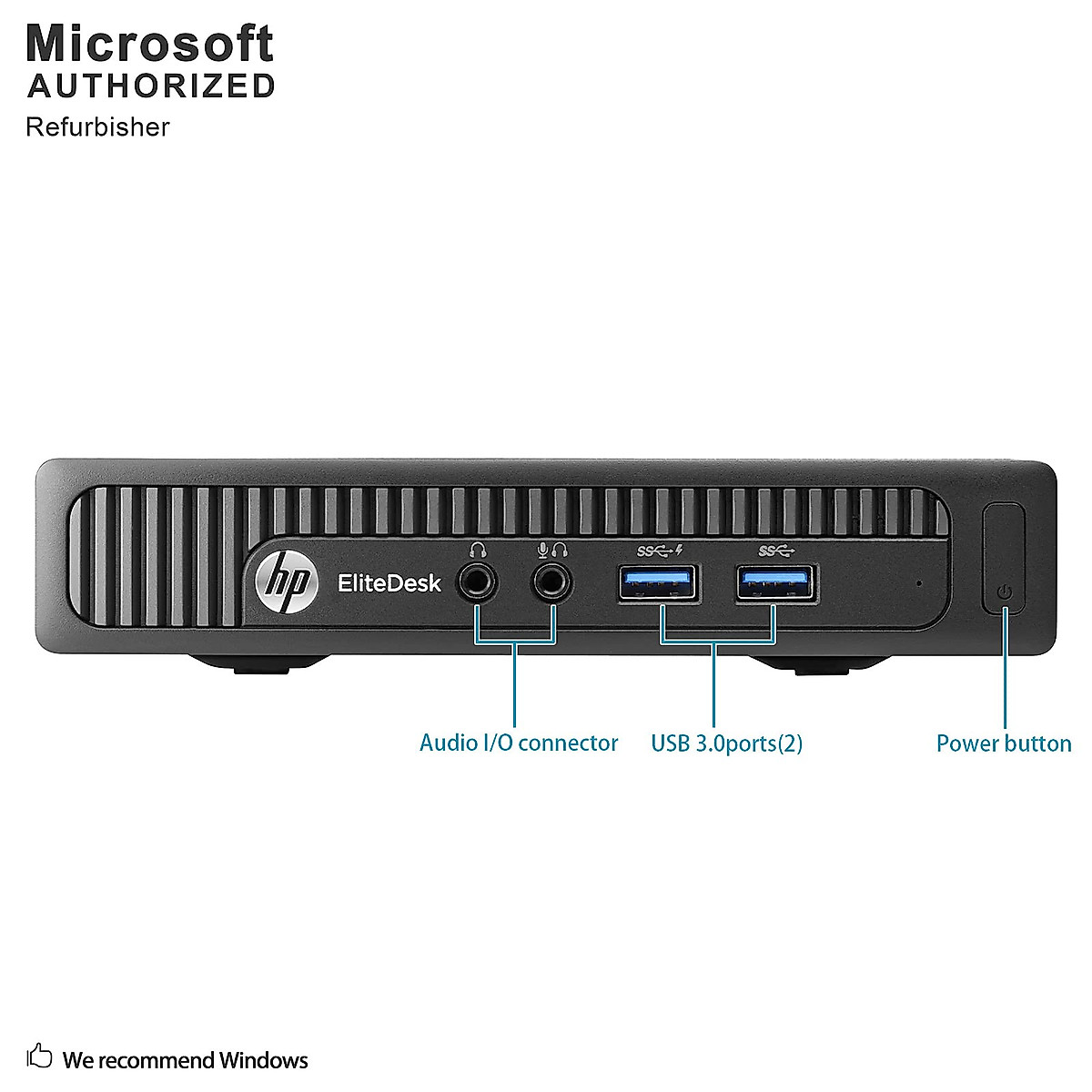 HP EliteDesk 705 G2 Desktop Mini Computer PC, AMD A8 PRO-8600B Quad Core up to 3.0 GHz, 16G DDR3L, 500G, WiFi, Bluetooth, Windows 10 Pro 64 Bit-Supports English/Spanish/French (Renewed)