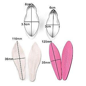 AK ART KITCHENWARE Lily Veining Mold Fondant Cutter Set Gum Paste Tools Cake Decorating Tools for Bakery Kitchen A351&VM067&VM005