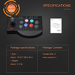 PXN 0082 Arcade Joystick Game Controller Wired USB Interface for PC, PS3, PS4, Nintendo Switch, Xbox one, Xbox Series s/x,