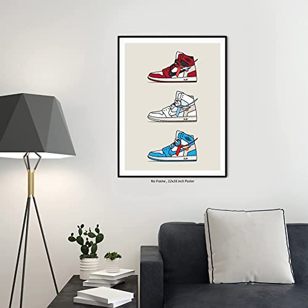 Hypebeast Air Jordan Sneakers Poster – (12x16 Inch) Unframed – AJ Wall art, Hypebeast Room Decor, Michael Jordan Poster, Sneaker Air Gym Shoes Shoebox Collection Aesthetic Cool Poster for Teen Boys Guys Men Room Dorm Bedroom Wall Decor by LIYA Design Prin