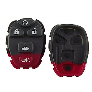 KEMANI Car Remote Key Case Fob Rubber Pad Insert 5 Button for Chevrolet Pontiac G6 G5 Saturn Aura Cobalt Buick Saturn