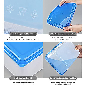 YESOON [30 Pack] Reusable Freezer Food Storage Containers with Lids [26oz-40oz-70oz] Plastic Meal Prep Container Sets Bento Box BPA Free Freezer & Microwaveable & Dishwasher Safe