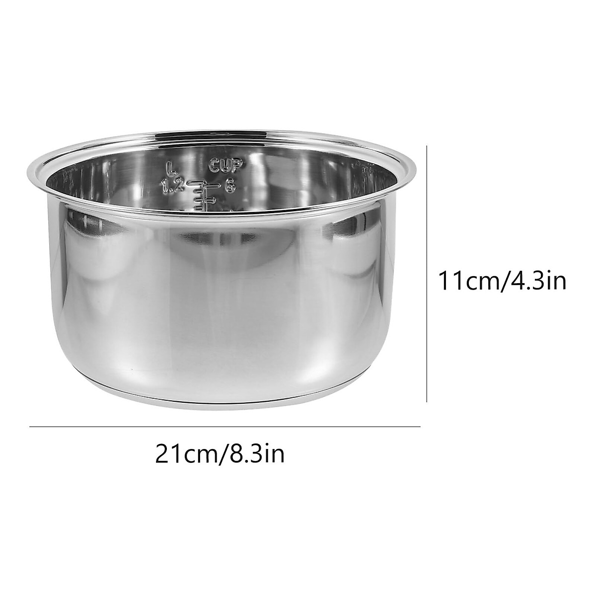 Hemoton Stainless Steel Cookware Household Rice Cooker Inner Pot Professional Rice Cooker Pot Electric Cooker Accessory Rice Cooker Stainless Steel Inner Pot