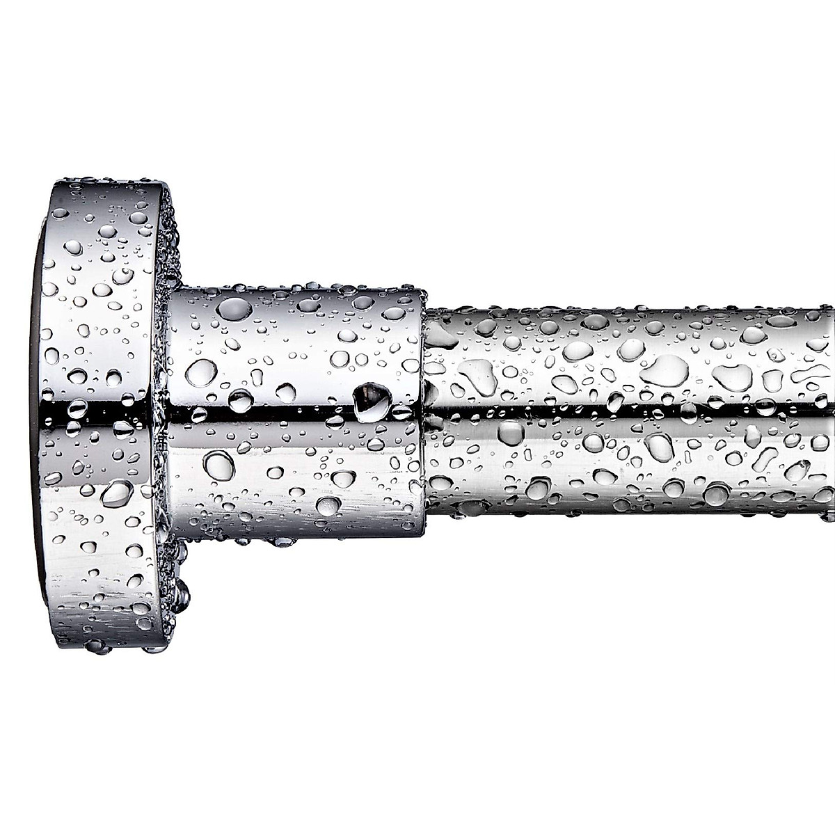 BRIOFOX Shower Curtain Rod 43-73 Inches, Never Rust and Non-Slip Spring Tension Rod for Bathroom, Polished 304 Stainless Steel