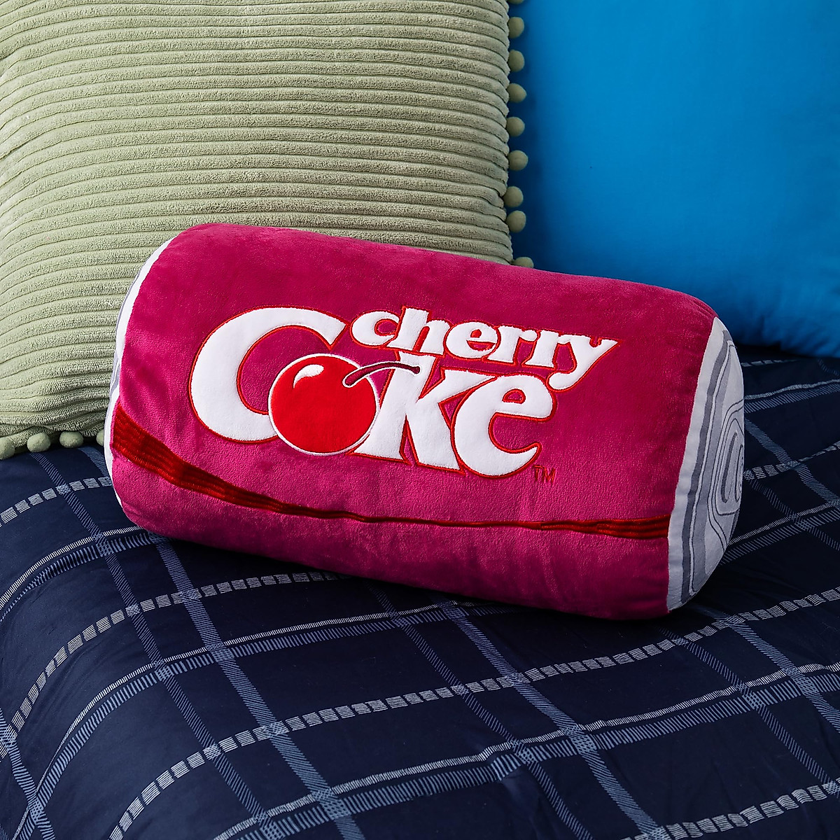 Cherry Coke, 15" Novelty Plush Can, Dorm Decor, Squishy Soft Throw Pillow, Collector Toy