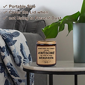 BrightinWint Vanilla Scented Candles, Candle Gifts for Women Men, You are Awesome Candle Unique Candles for Home Scented, Encouragement Gifts for Women, Men, Family, Best Friend, Coworker
