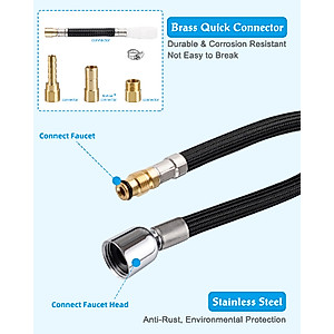 Hygie Rinse K-1219935-BC Hose Kit Compatible with Kohler Pull-down Faucet, Spray Hose Replacement for Pull Down Kitchen Faucets, Pullout Hose Kit Replace to Kitchen Faucet Hose K-1304674-BC, 68 Inches