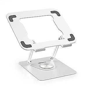 Cloudeck T360 Laptop Stand Anti-Shake with Heavy Swivel Base, Ergonomic Multi-Angle Adjustable Laptop Stand Riser iPad Holder for MacBook Pro/Air, Surface Laptop, Tablet UP to 17 inches