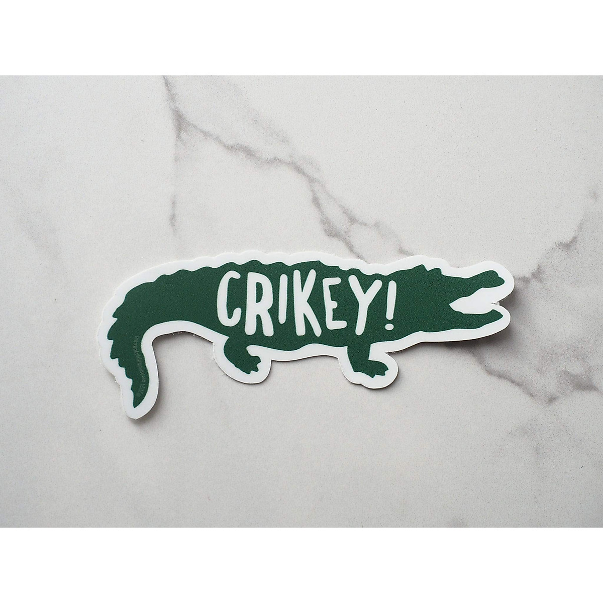 Crikey Sticker, Cute Crocodile Stickers for Hydroflask, Crocodile Dundee Quote, Croc Hunter Australian Sayings, Aussie Quotes, Reptile Decal
