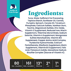 Solid Gold Wet Cat Food Shreds in Gravy - Canned Cat Food Made w/Real Tuna - Five Oceans Grain Free - 24ct/3oz Can