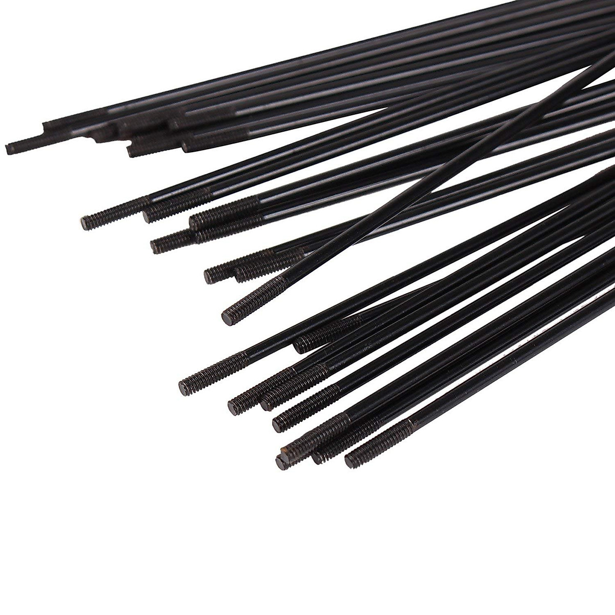 SENQI 36pcs 14G J Bend Bicycle Steel Spokes 170mm-290mm W/Nipples (297mm)