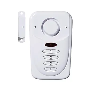 SABRE Elite Wireless Door Alarm with Exit/Entry Delay Mode, Home Mode & Keypad, Deters Intruders w/ 120dB Alarm Heard Up to 1,500 ft, Versatile Settings, Works on Both Left & Right Side Opening Doors