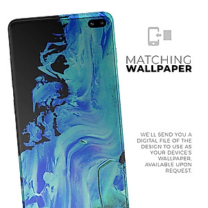 DesignSkinz Liquid Abstract Paint V46 Protective Vinyl Decal Wrap Skin Cover Compatible with The Samsung Galaxy S20 (Screen Trim & Back Glass Skin)