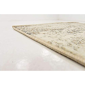 Unique Loom Tuareg Collection Distressed Abstract Traditional Vintage Area Rug, 4 ft x 6 ft, Beige/Brown