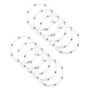 Lazy Susan Mcredy Lazy Susan Turntable 3.82x0.43"(DxH) Plastic Lazy Susan White Plastic Pack of 10