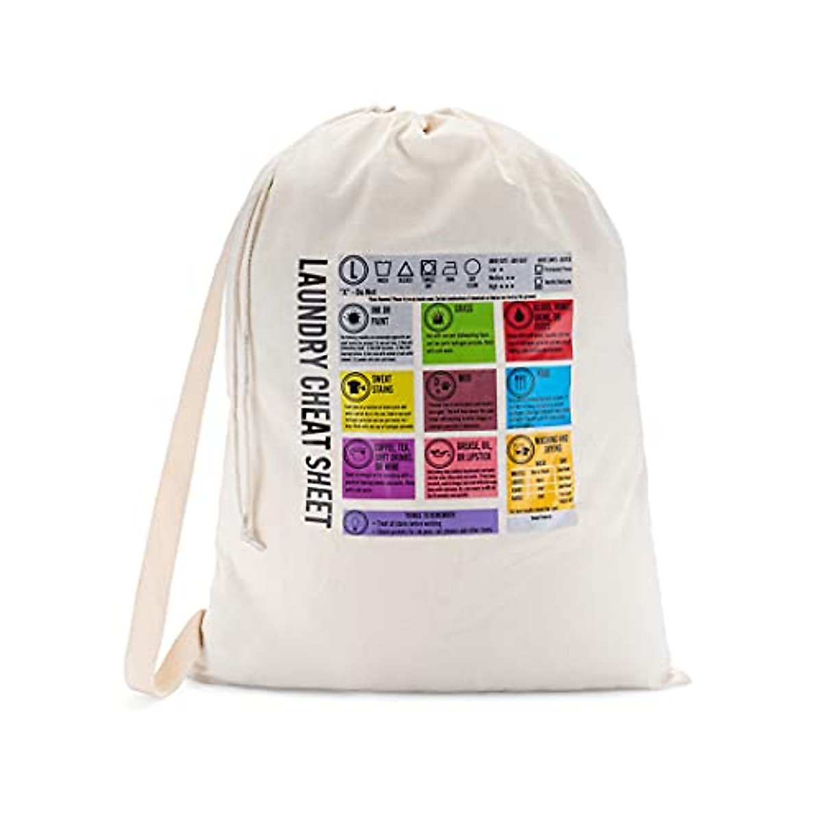 Voisin Products LCS College Laundry Bag w Laundry Guide, Laundry Bag with straps. Cotton Laundry bags drawstring. College Dorm Laundry Bags. Dorm Laundry Bag. Cotton Laundry Bag. Laundry Bag College