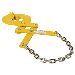 Vestil PAL-LP Steel Low Profile Double Scissor Pallet Puller, 5000 lbs Capacity, Opening x 2-Inch Height, 3-1/4-Inch Wide , yellow , 30 Inch