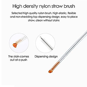 MOOANE Bottle Brush,Silicone Baby Bottles Brush with 360 ° Rotation and Long Handle,Bottle Cleaner Brush Set for Kid,Set of 3 (Orange)