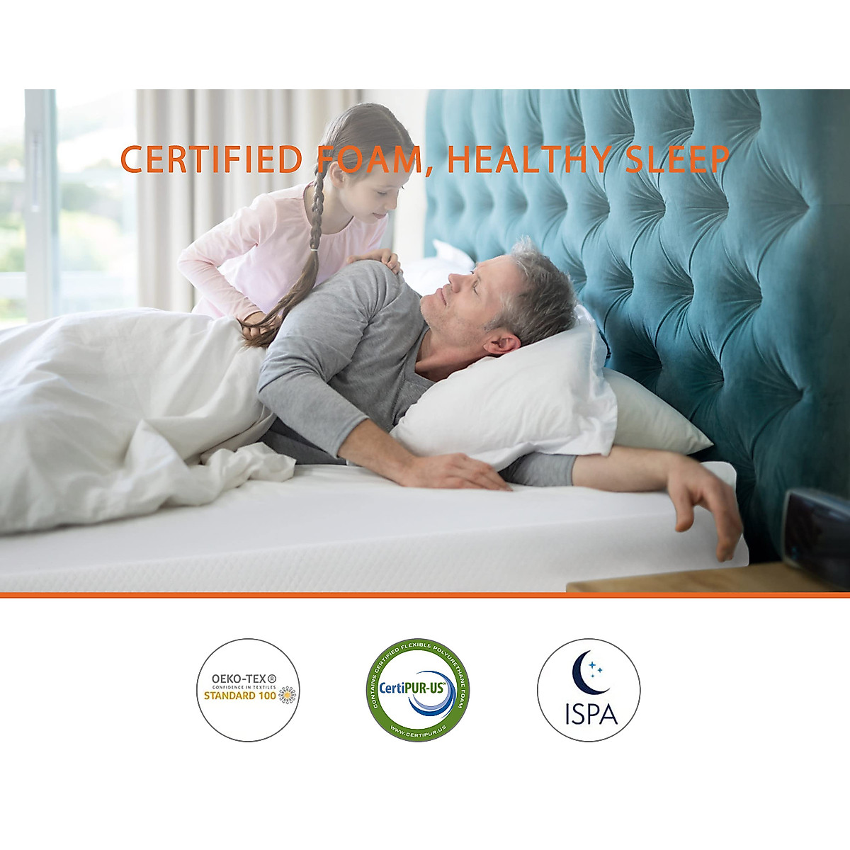 6 inch King Size Mattress with Cover, Cooling Gel Memory Foam King Mattress for a Cool Sleep & Pressure Relief, Medium Firm Mattress Pad King Mattresses, Bed in a Box, CertiPUR-US Certified