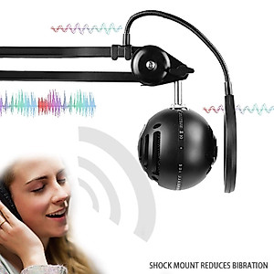 Snowball Mic Pop Filter - 4 Inch 3 Layers Windscreen with Flexible 360° Gooseneck Clip Compatible with Blue Snowball Microphone to Improve Sound Quality by YOUSHARES