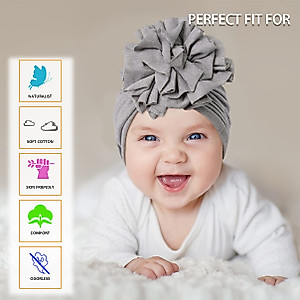 Weradau Baby-Girls Turban,Baby Girl Hat,Turban Hats for Infant Toddlers Girls, Baby Turban Hats with Bow Cap