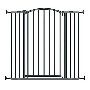 Summer Extra Tall Decor Safety Baby Gate, Gray – 36” Tall, Fits Openings of 28” to 38.25” Wide, 20” Wide Door Opening, Baby and Pet Gate
