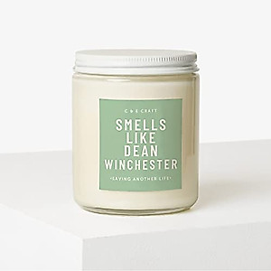 CE Craft - Smells Like Dean Winchester Scented Candle – Flannel Musk All-Natural Soy Wax Candle – Gift for Her, Celebrity Prayer Candle, 8 oz Candle