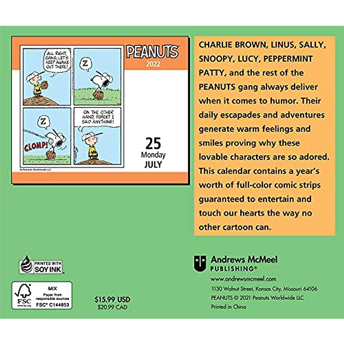 Peanuts 2022 Day-to-Day Calendar