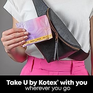 U by Kotex Balance Ultra Thin Pads with Wings, Regular Absorbency, 50 Count (Packaging May Vary)