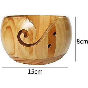 TAYASH Yarn Bowls for crochetingandDIY Glow Yarn Sets Knitting Yarn Bowls with Holes Crochet Bowl Holder Handmade Yarn Storage Bowl for DIY Knitting Crocheting Accessories