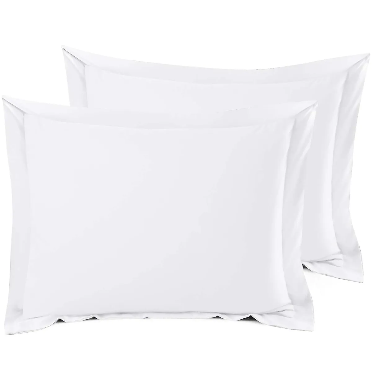 Nestl Double Brushed White Duvet Cover Queen Size 3 Piece Soft Queen Duvet Cover Set + Queen White Pillow Shams Set of 2