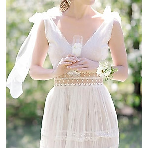 Jieowvhc Ivory White Rose Wrist Corsage for Wedding, Set of 6 Prom Flower Corsage Wristlet Wristband for Women Girls Bride Bridesmaid Artificial Rose Hand Flowers for Homecoming Ceremony Anniversary P