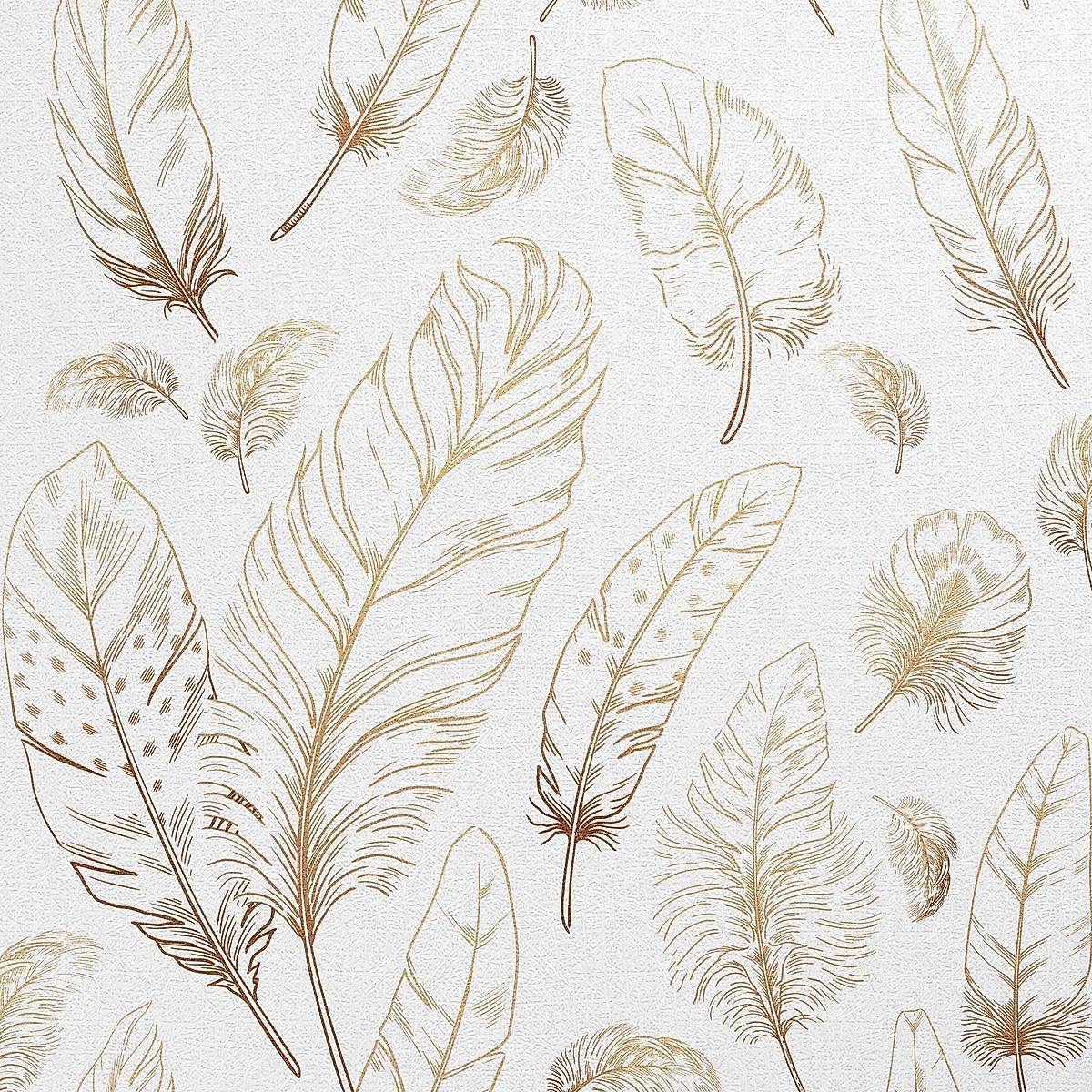 Qianglive White Peel and Stick Wallpaper 17.3"x80" Feather Wallpaper Neutral Textured Contact Paper Modern Removable Vinyl Wall Paper Waterproof Shelf Paper for Bedroom Living Room