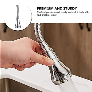 DOITOOL 1PC Faucet sink water tap head Movable Kitchen Tap Head Fauce Sprayer Head bathtub water tap bathtub accessories Water Tap Extender filter to rotate one-hand Stainless steel