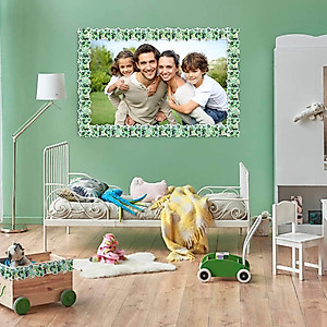 49ft Eucalyptus Die-Cut Border Trim Bulletin Board Classroom Border Trim Eucalyptus Themed Border Sticker for Photo Wall Bulletin Boards Desks Display Home and School Decorations Green